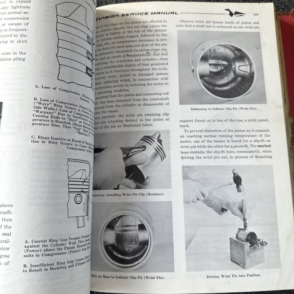 OEM Older Johnson Antique Service Manual - 10th Edition Manual 302231 ...