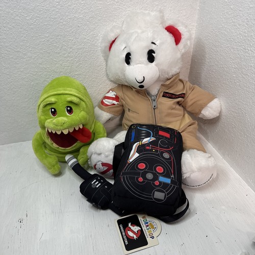Build A Bear Ghostbusters White Teddy Plush Outfit Proton Backpack with ...