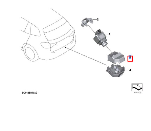 NEW BMW X3 G01 M F97 REAR VIEW CAMERA HOLDER 51127216065 ORIGINAL NO🇺🇸 ...