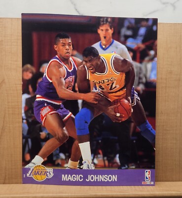 1990 Magic Johnson photo NBA Hoops action photo card 8 X 10 Lot (2) | eBay