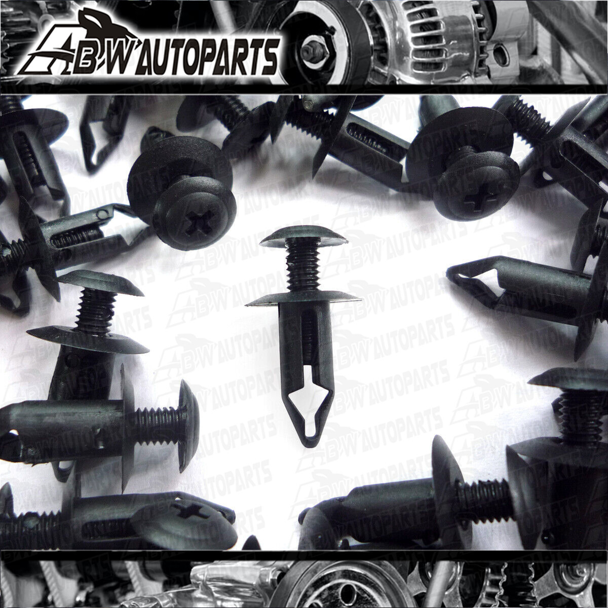 Qty.100 for Ford Falcon AU BA BF FG Territory SX SY SZ Plastic Scrivet ...