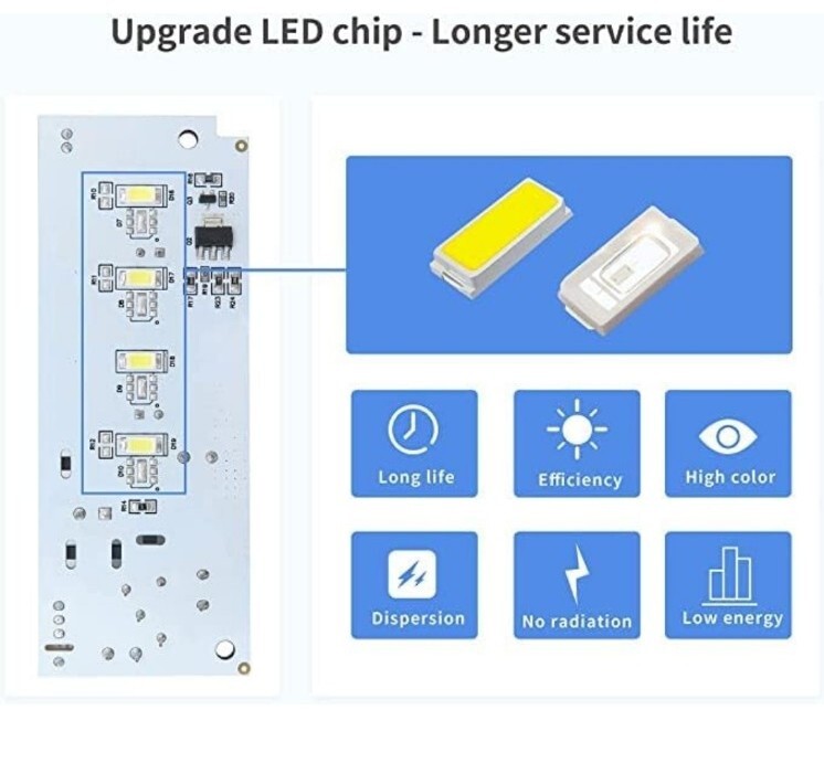 Replacement Whirlpool Refrigerator LED Light 2 Pcs W10515057 & 1 Pc ...