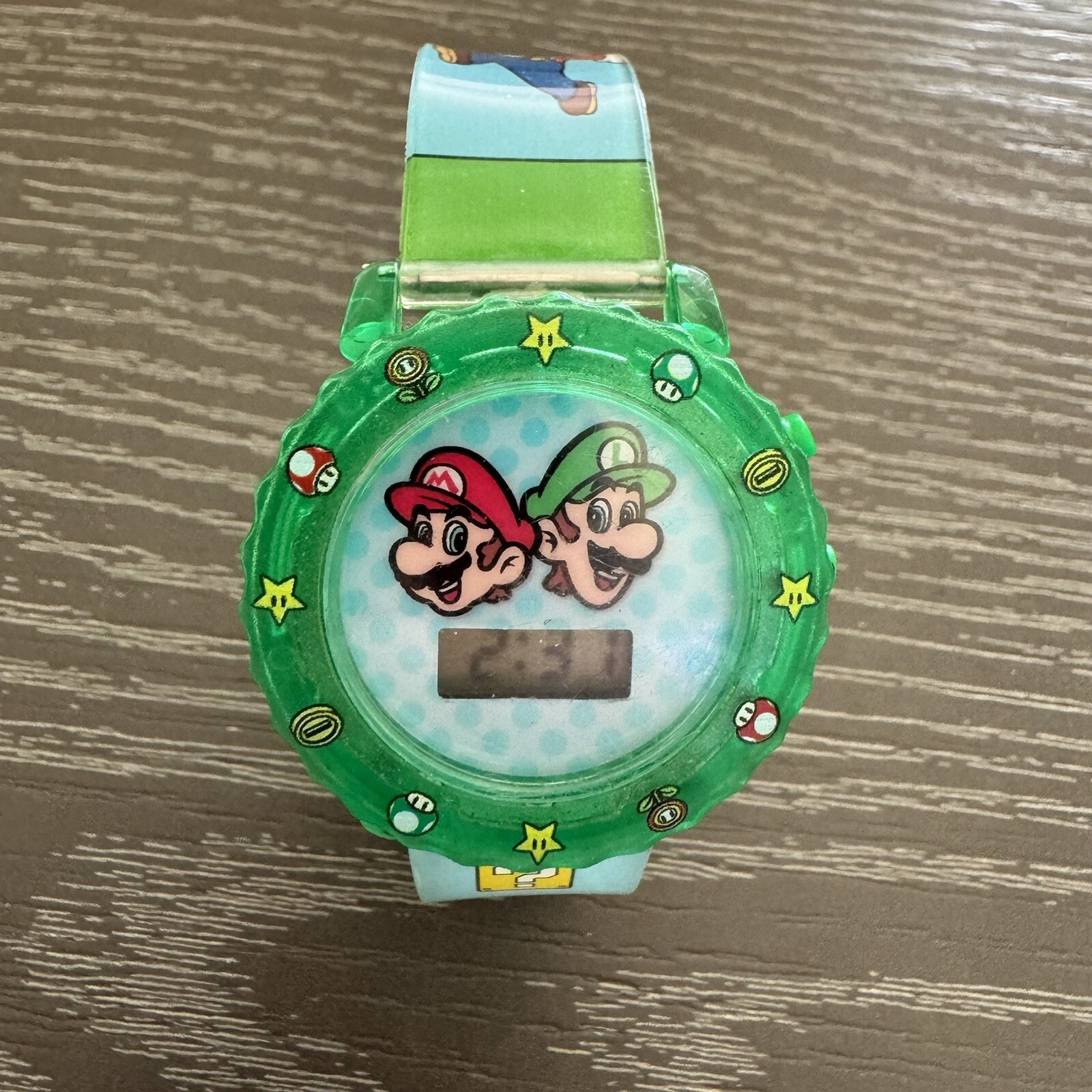 Nintendo Super Mario Flashing LCD Watch 2016 Accutime Tested Works ...