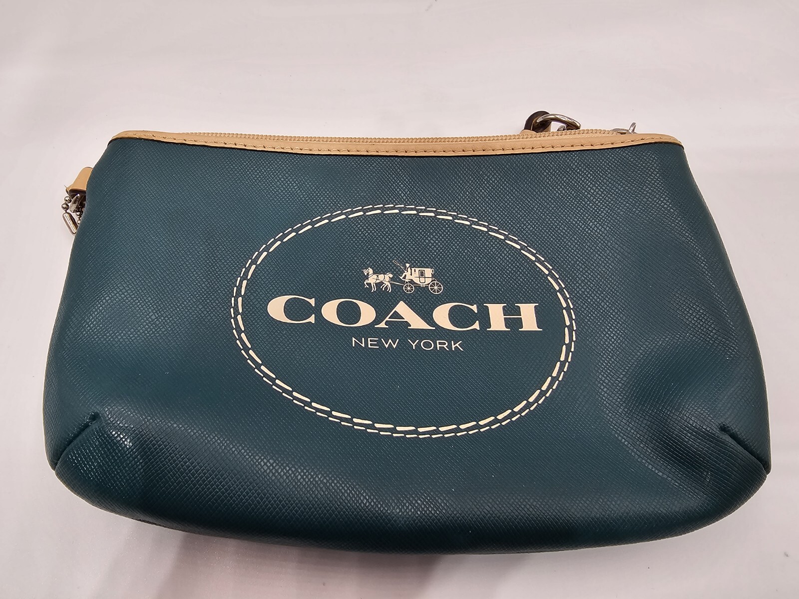 Coach F51788 Horse and Carriage Leather Medium Khaki Wristlet for sale ...