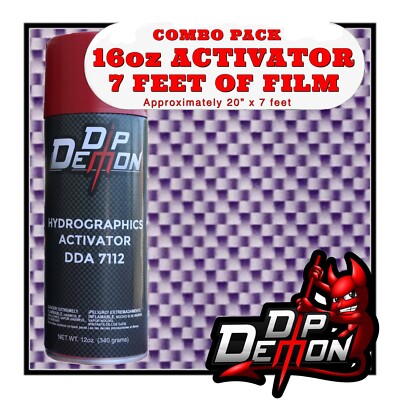 16oz hydrographic film / activator Purple Carbon Fiber hydro dip ...