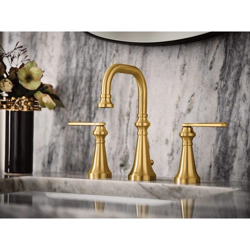 Moen TS44102BG Colinet Traditional Two-Handle Widespread High-Arc ...