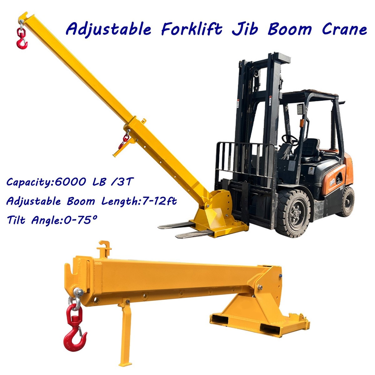 Industrial Lifting Hoist 6600LB Capacity - 7-12ft Telescoping Mobile ...