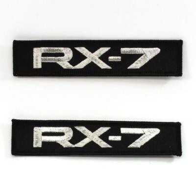 RX-7 PATCH - SILVER LETTERS BLACK FABRIC - RX7 12A 13B 20B TURBO FC3S ...