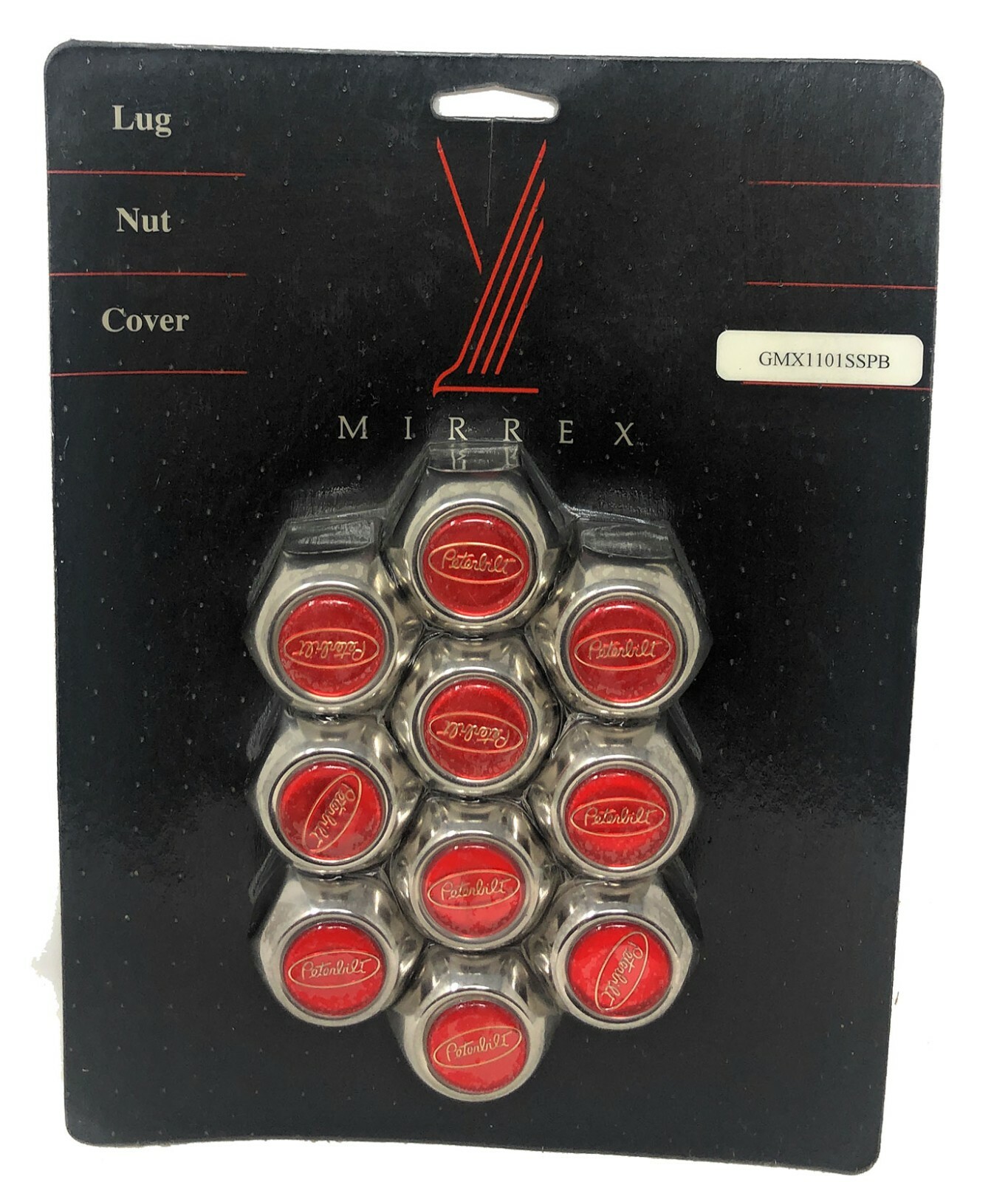 MIRREX Peterbilt Truck Lug Nut Stainless Steel Cover GMX1101SSPB | Set ...