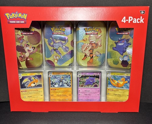 Pokemon TCG 151 Mini Tins 4 Pack + 4 Promos 💎SEALED💎 Sams Club ...
