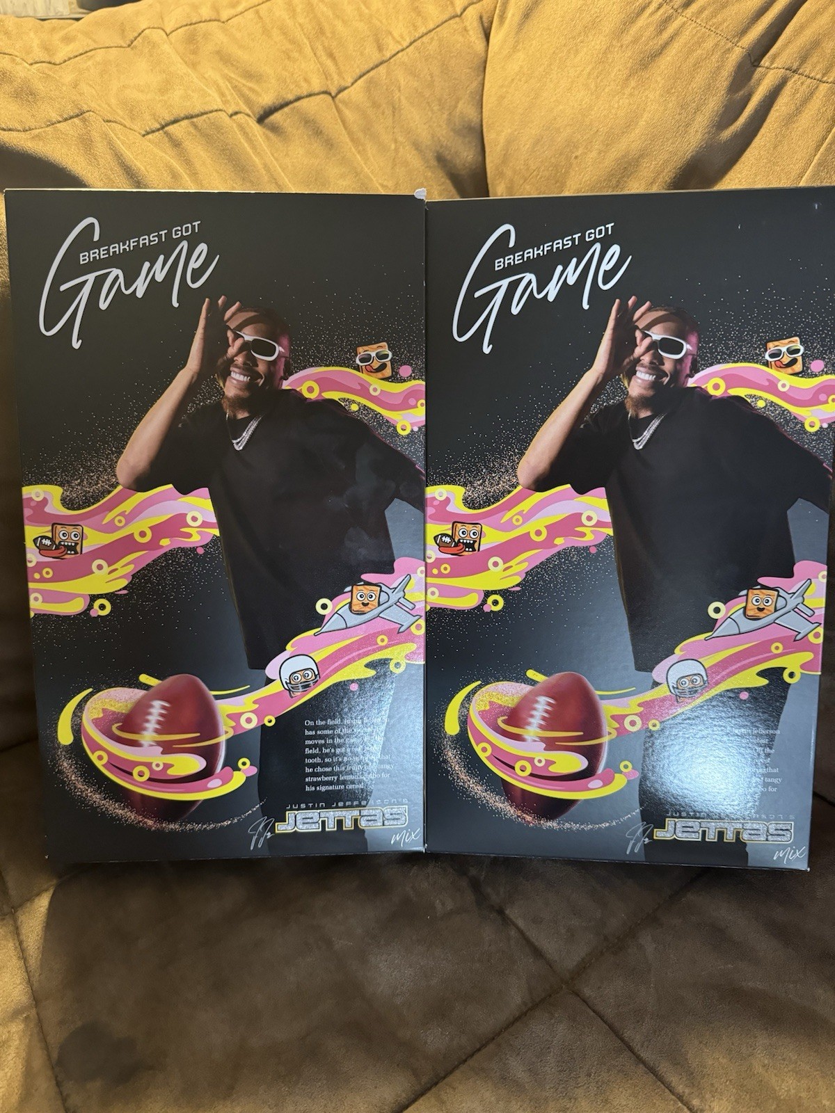 2 Justin Jefferson’s Jettas Mix Cereal 19.8 oz. Boxes Limited Edition ...