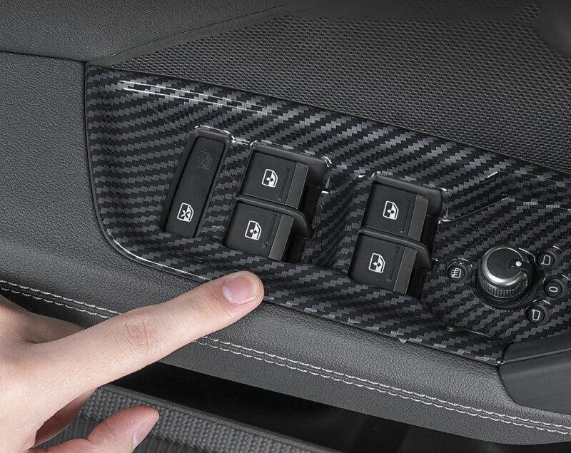 Carbon Fiber Window Lift Panel Switch Cover Trim 4X For Audi A3 S3 RS3 ...