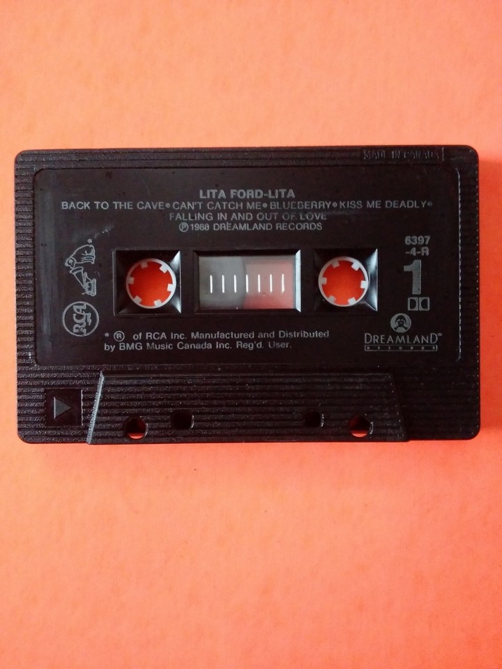Vintage 1988 Cassette Tape Lita Ford Lita Self Titled Dreamland Records ...