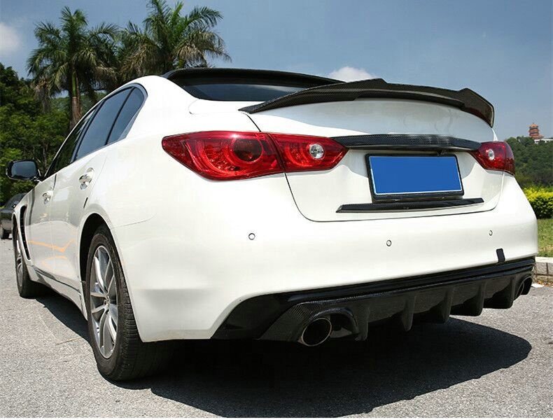 Carbon Fiber Rear Trunk Spoiler For Infiniti Q50 Q50S V37 Sedan 2014 ...