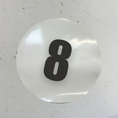12" Circular Round Magnetic Race Car Number 8 Magnet x2 | eBay