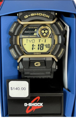 Casio G-SHOCK Black/Gold Chronograph Men's Watch - GD400 MSRP: $140 | eBay