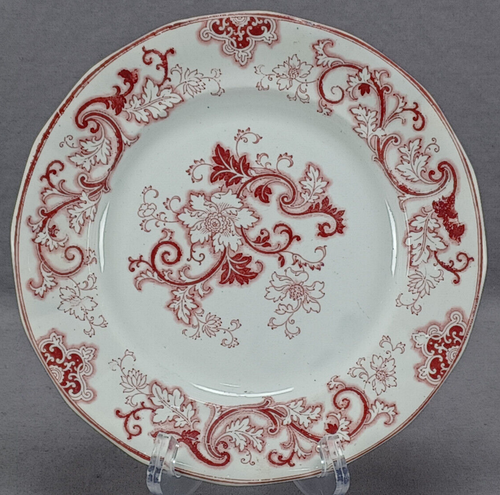Francis Morley Aurora Red Transferware 8 1/8 Inch Plate Circa 1845-1858 ...