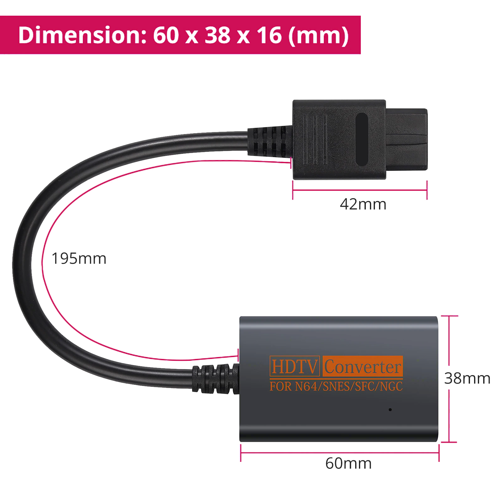 HDTV Converter Adapter für Super Nintendo SNES - Super NES für HDMI TV ...