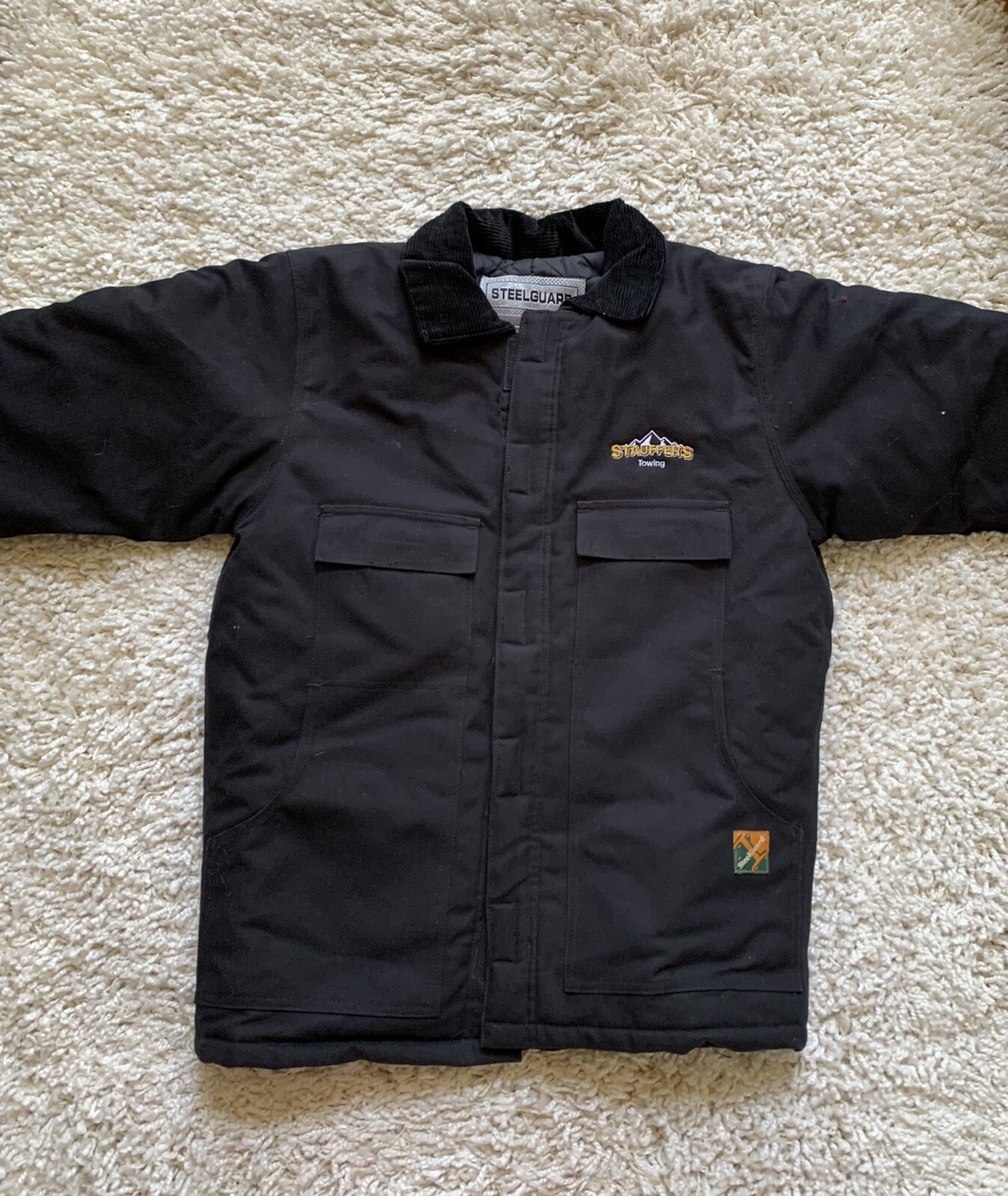 Steelguard Lined Quilted Black Overalls Jacket S Exce… - Gem