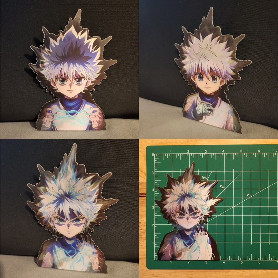 Killua Zoldyck Hunter x Hunter 3D Anime Lenticular Peeker Sticker Car ...