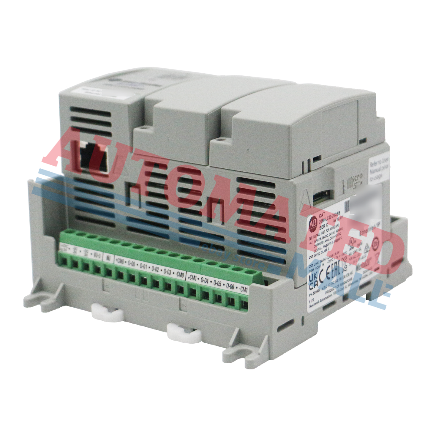 **New**Sealed Allen Bradley 2080-LC20-20QBB Micro820 20 I/O ENet/IP ...