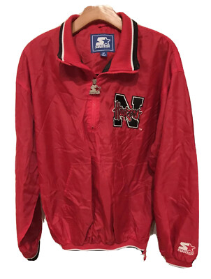 VINTAGE EUC Starter Jacket Nebraska Cornhuskers Football Pullover ...