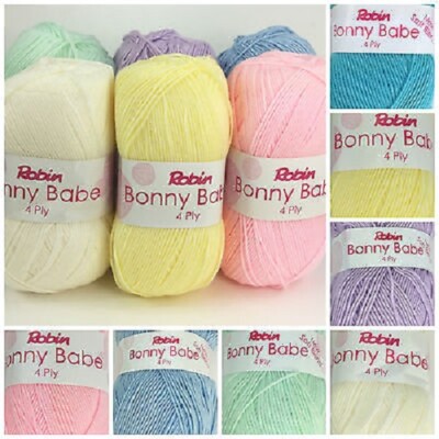 Robin Bonny Babe 100g 4ply - All Shades - Branded Baby Soft Knitting ...