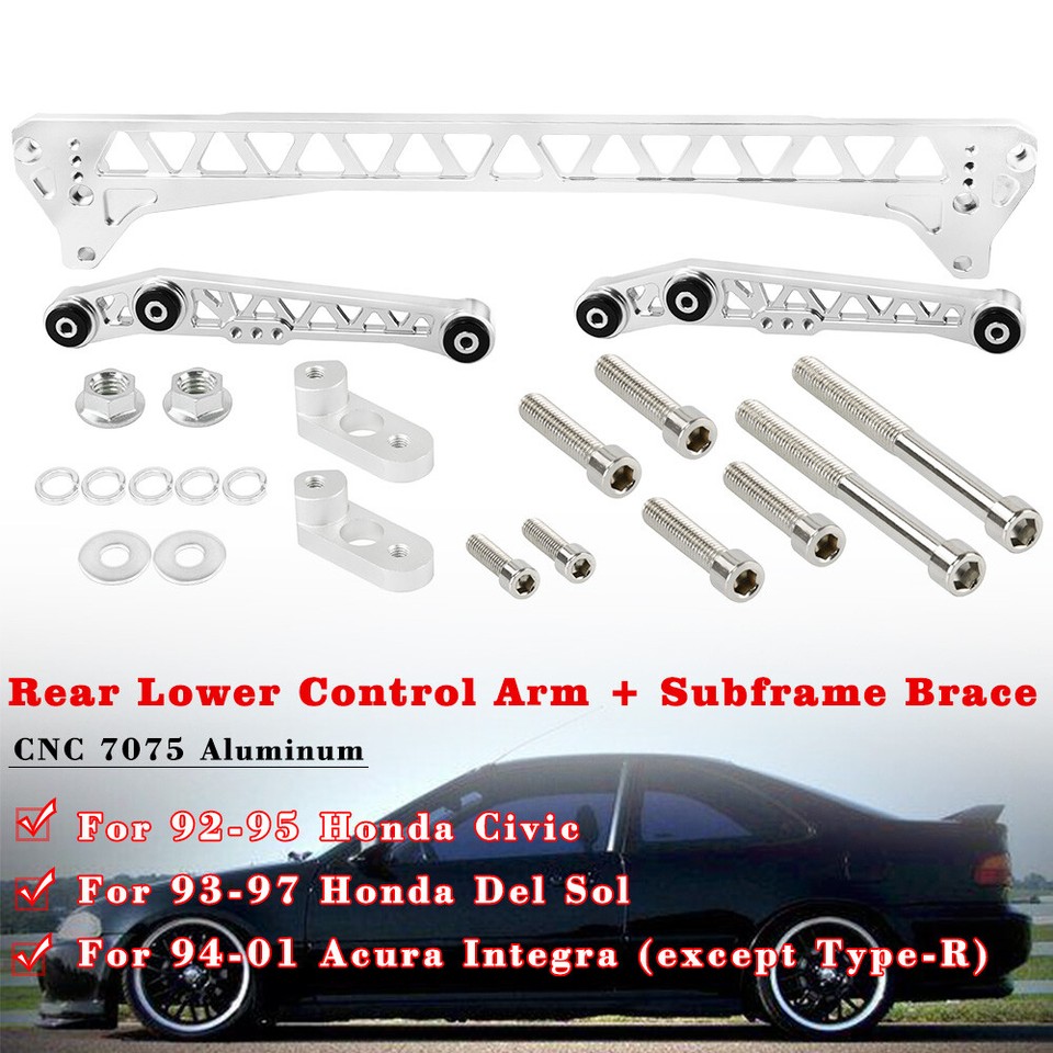 Lower Control Arm+Subframe Brace Aluminum For92-95Honda Civic 94 ...