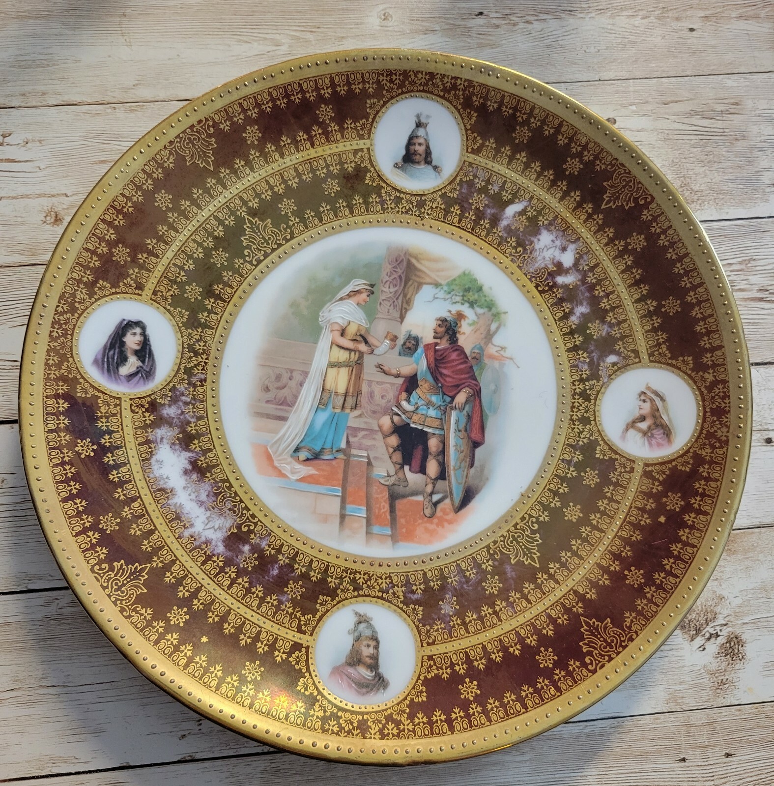 Zeh Scherzer and Co of Bavaria, Germany Neoclassical Scene Plates, 1900 ...