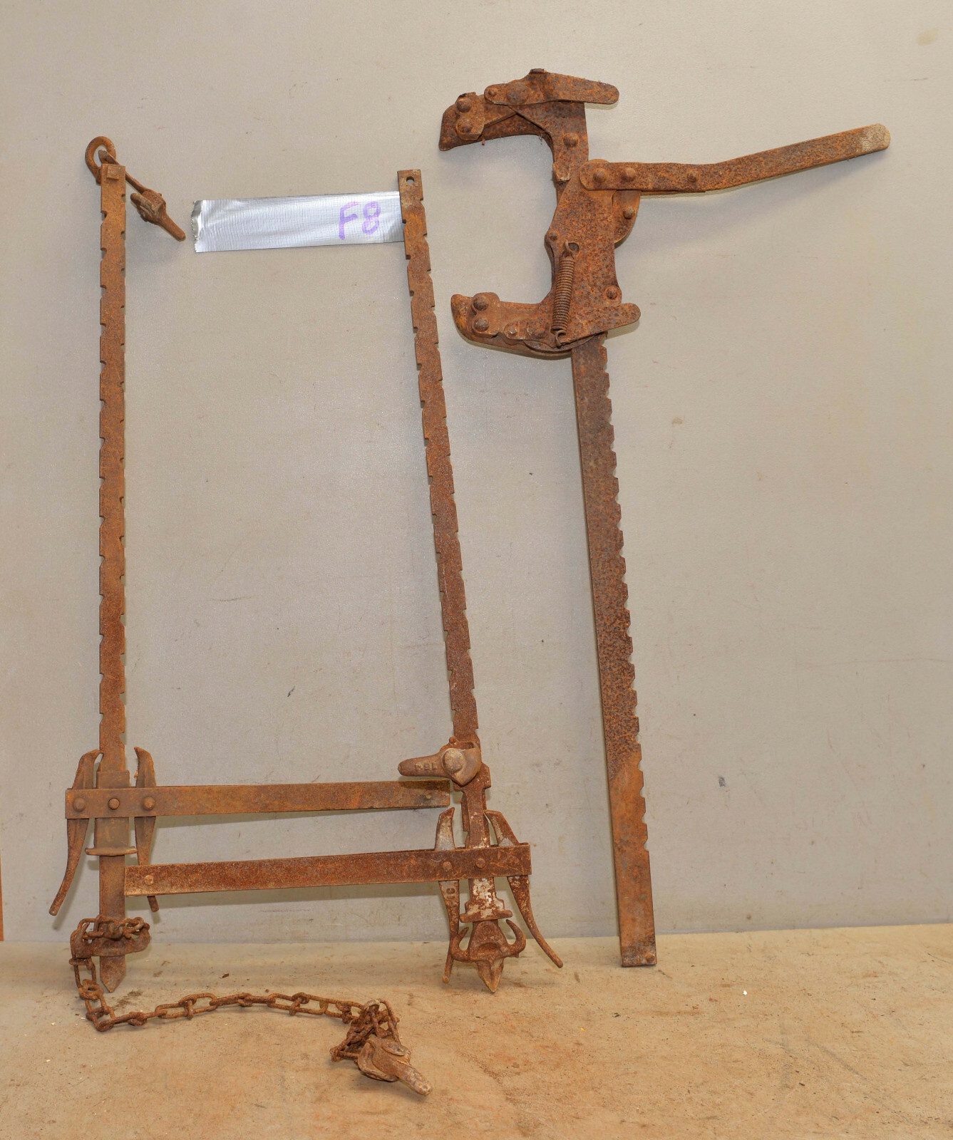 3 antique fence stretchers collectible barbed wire farm ranch tools ...