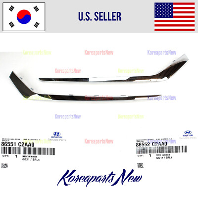 FRONT Bumper Trim Molding Left + Right 2pcs⭐GENUINE⭐ Hyundai Sonata SE ...