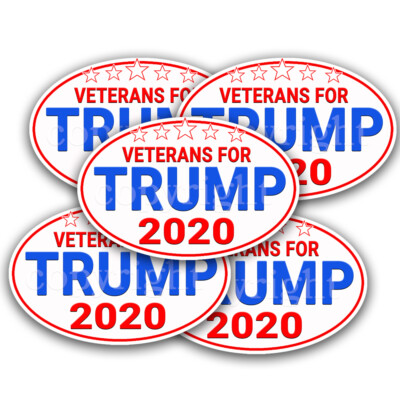 VETERANS for TRUMP 2020 Trump Political Bumper Stickers Decals 5" 5 ...