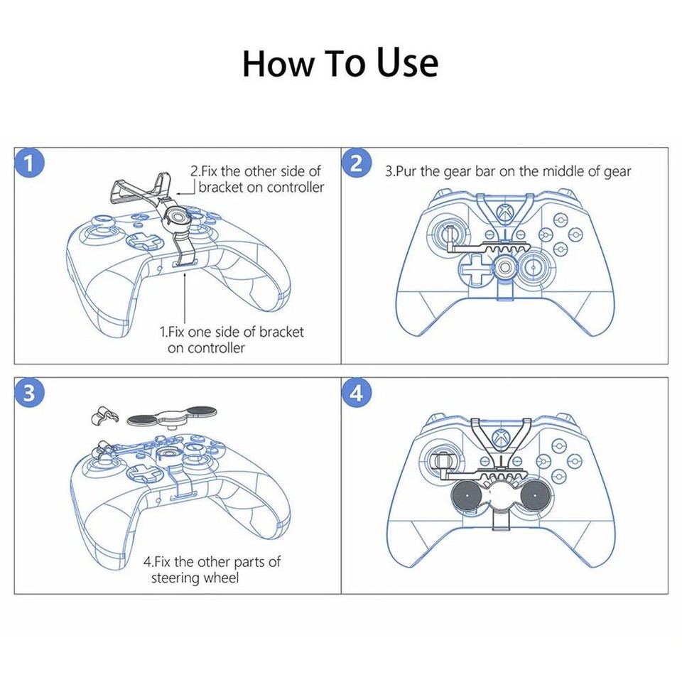 DIY Game Steering Wheel Universal Gamepad Steering for Xbox One S/X ...
