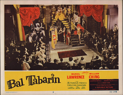 BAL TABARIN original 1952 lobby card FRENCH CAN-CAN DANCERS 11x14 movie poster | eBay