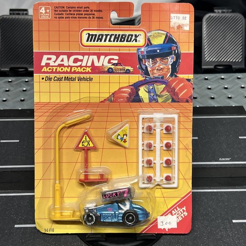 Matchbox 1990 LUCKY 7 SPRINT CAR RACING ACTION PACK + Accessories New ...