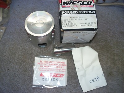 1987 Kawasaki Dirt Bike KX125 KX 125 Oversize Wiseco Piston Kit 555P2 ...