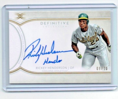 Rickey Henderson 2018 Topps Definitive Auto/Autograph /10 With ...