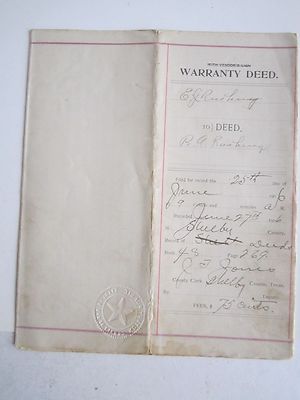 EARLY 1900'S CONTRACTS AND WARRANTY DEEDS & MORE - LARGE COLLECTION ...