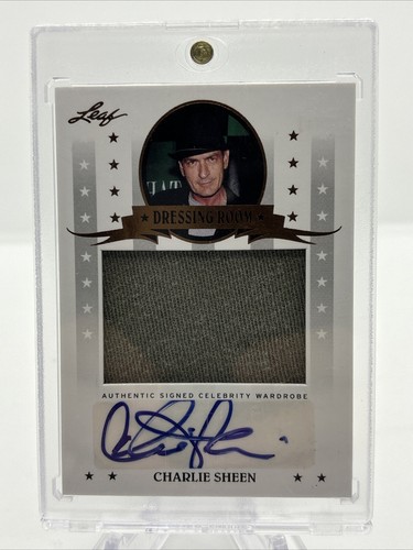 2012 Leaf Dressing Room Charlie Sheen Autograph Auto Wardrobe Relic | eBay