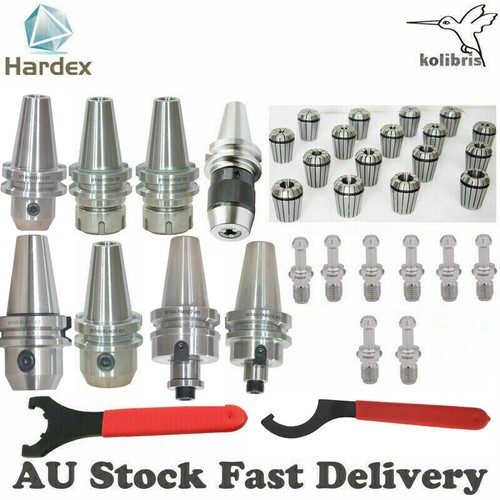 Collet Chucks+BT40-APU16+Collets+Pull studs and Spanner Mill Starter Tooling set | eBay Australia