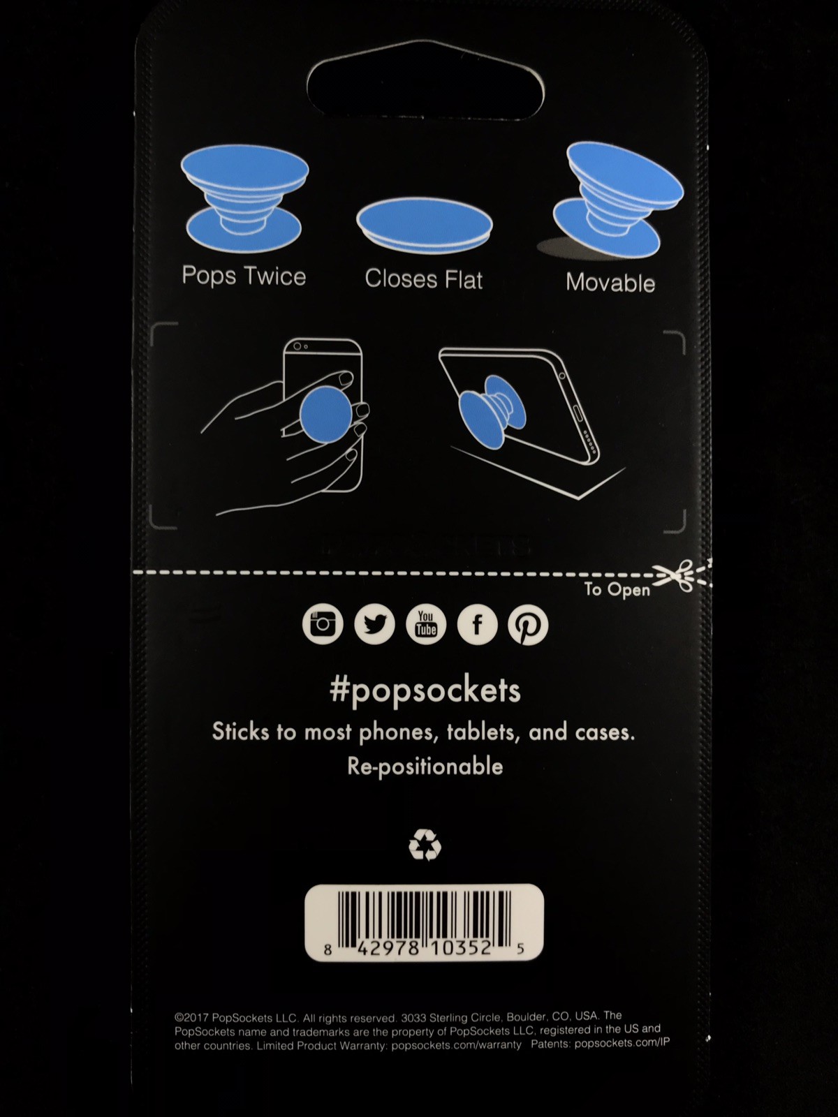 Popsockets Tropical Teal Universal Phone Holder Pop Socket PopGrip | eBay