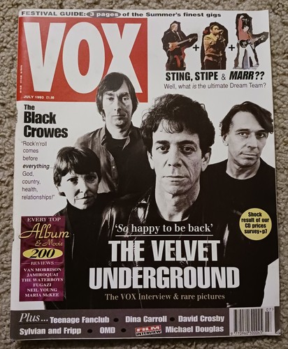 VOX Magazine - Velvet Underground Cover - July 1993 | eBay