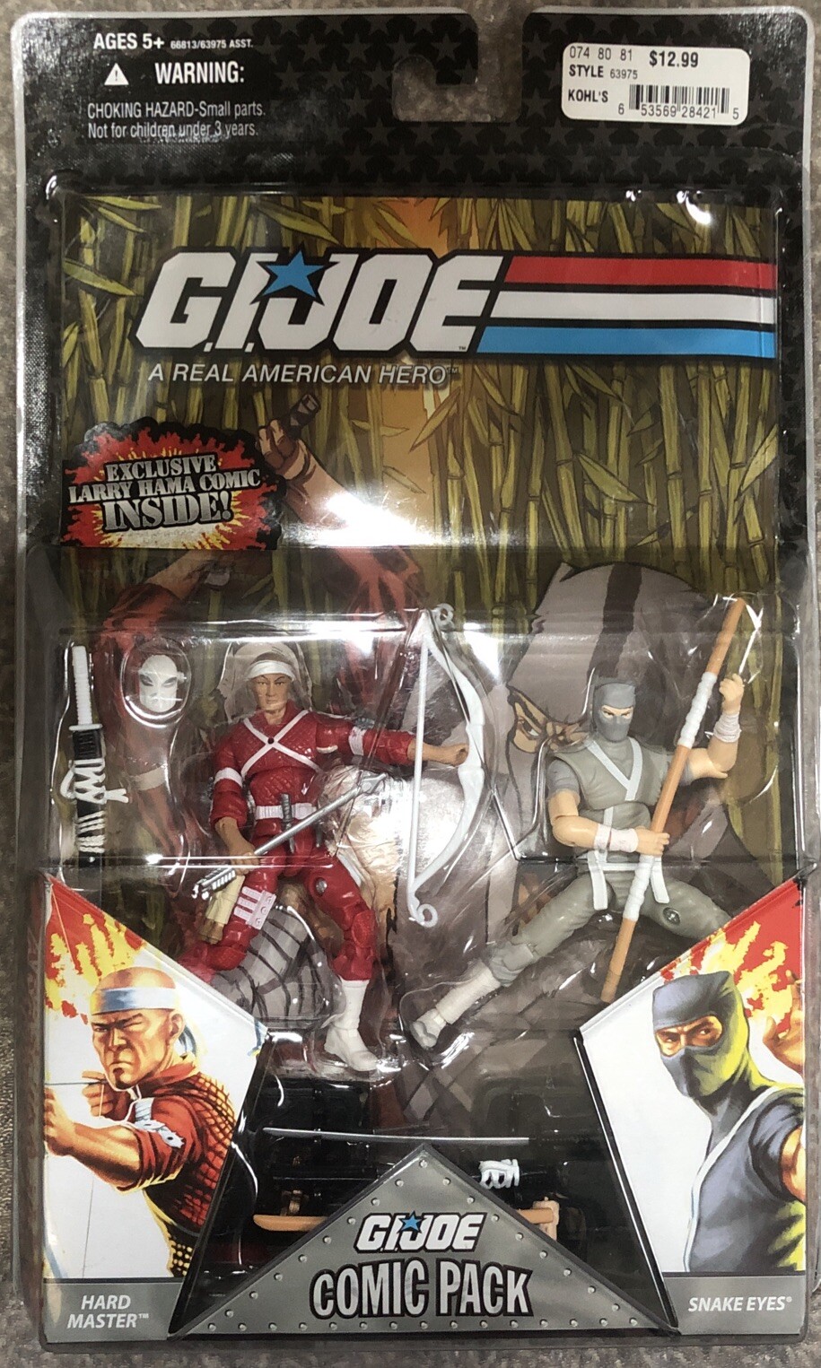 GI Joe Hard Master Snake Eyes 25th Anniversary Comic Pack 2-Pack 2008 ...