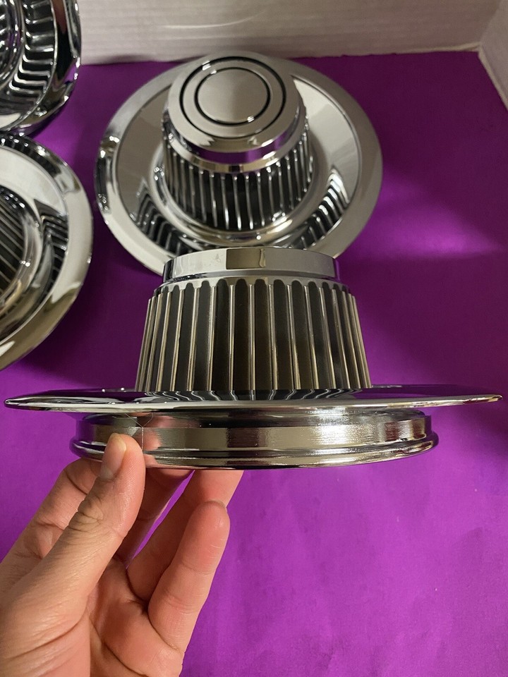 4 CHEVROLET DERBY CENTER CAPS CORVETTE RALLY WHEELS 14",15"GM LICENSED ...