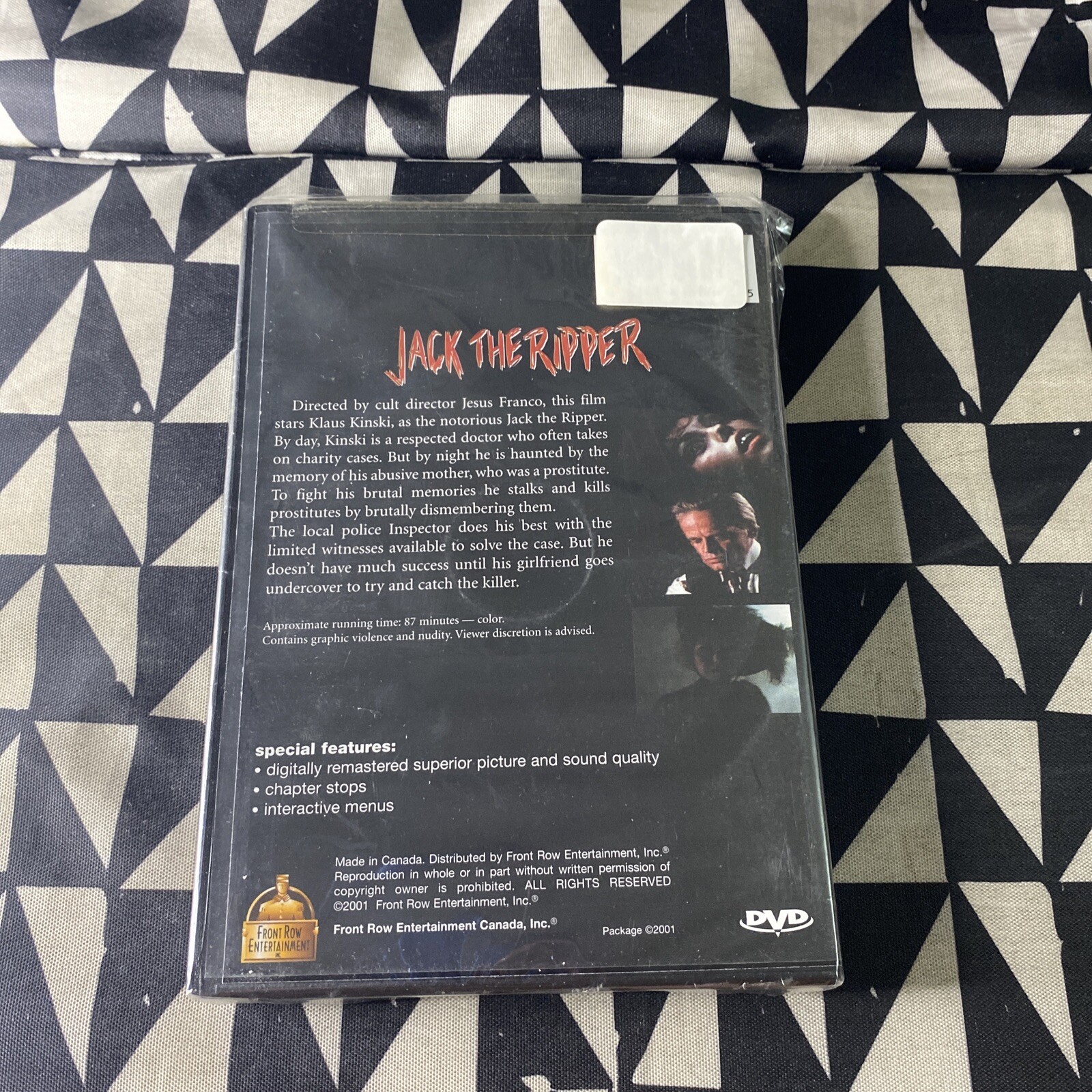 Jack The Ripper DVD Horror Thriller Movie 2001 Starring Klaus Kinski ...