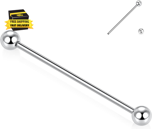 Industrial Bar Industrial Piercing Jewelry 14G G23 Titanium Industrial ...