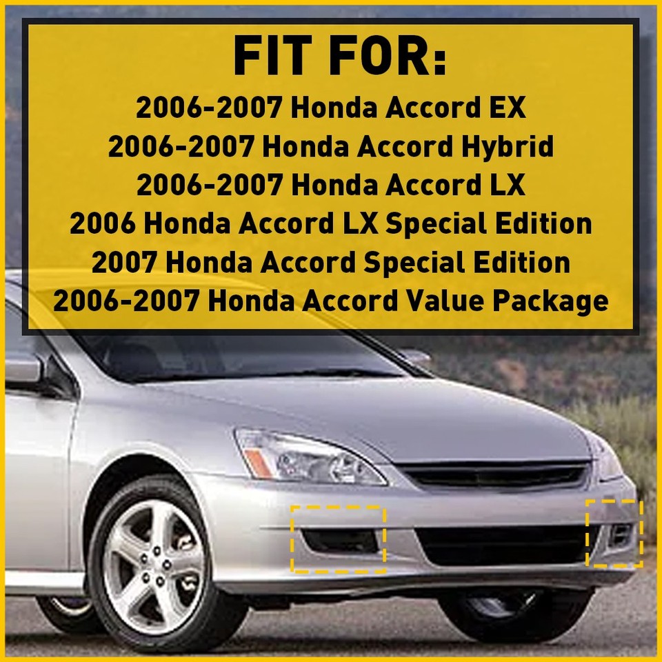 Fit Honda Accord 2006-2007 Left & Right Side Fog Light Cover2-10X | eBay