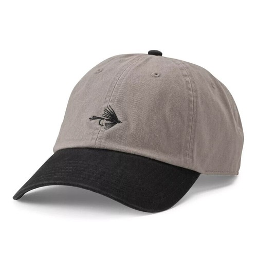 Orvis Fishing Fly Hat Gray/Black Brim Cotton Twill Ball Cap NWT NEW | eBay