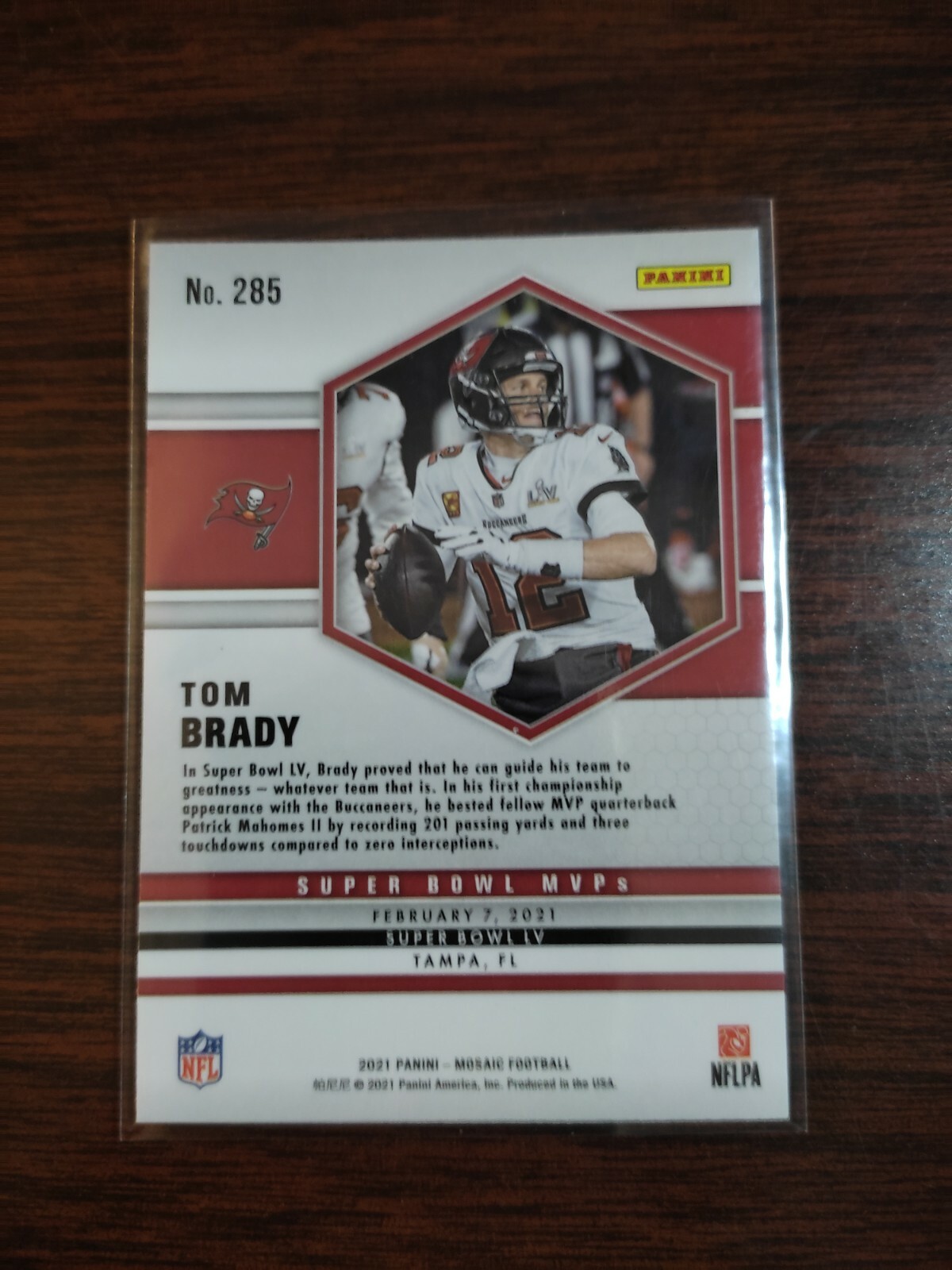 2021 Mosaic Tom Brady Super Bowl MVP Tampa Bay Buccaneers #285 | eBay UK