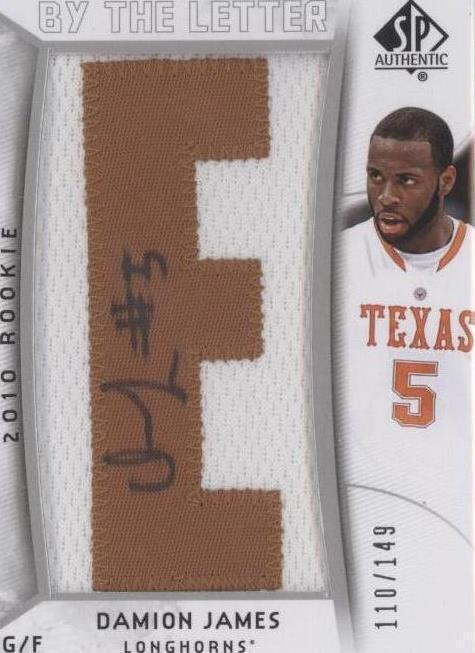 2010-11 SP Authentic - By the Letter Rookie Signatures Damion James ...